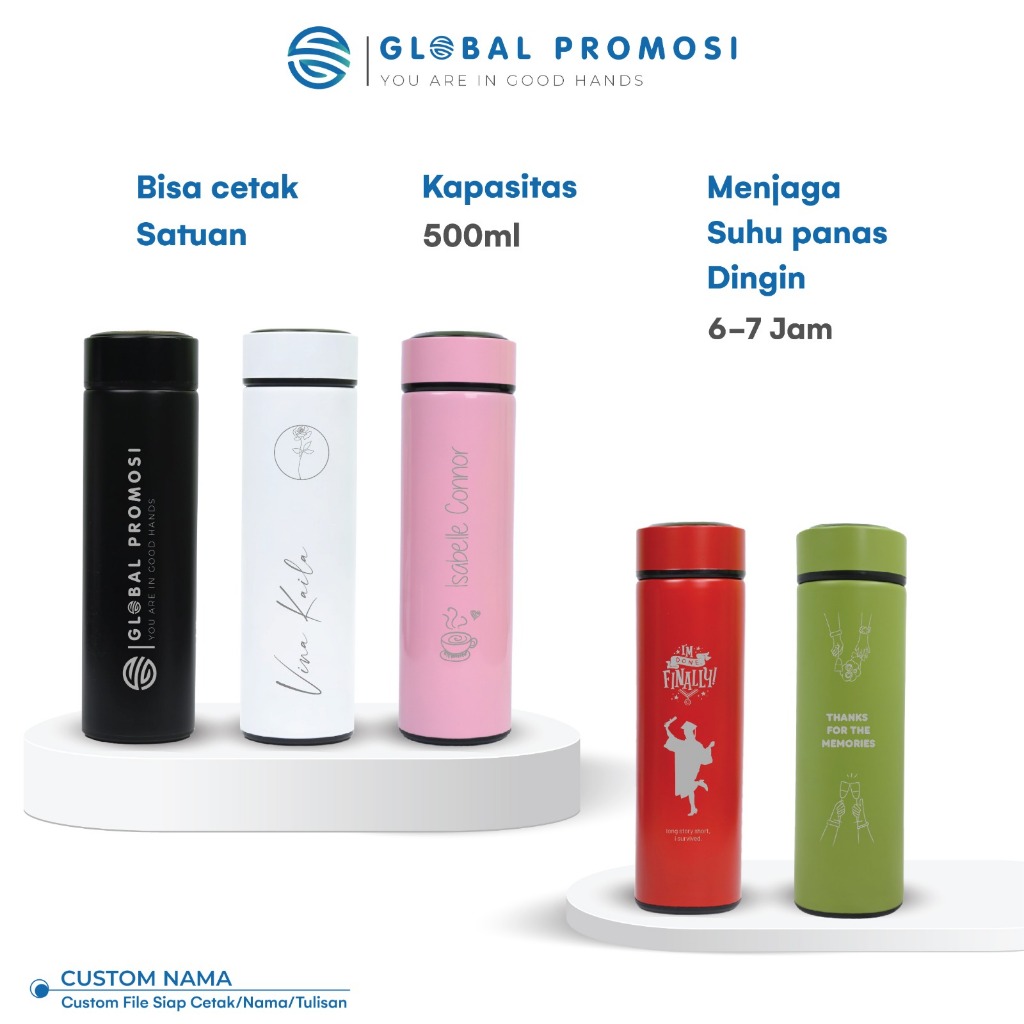 Jual Tumbler SAKURA Custom Botol Minum 450ml Stainless Steel Cetak Nama ...