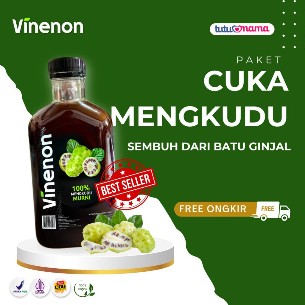 Jual VINENON - Cuka Mengkudu Asli - Bantu Atasi Batu Ginjal - HALAL ...