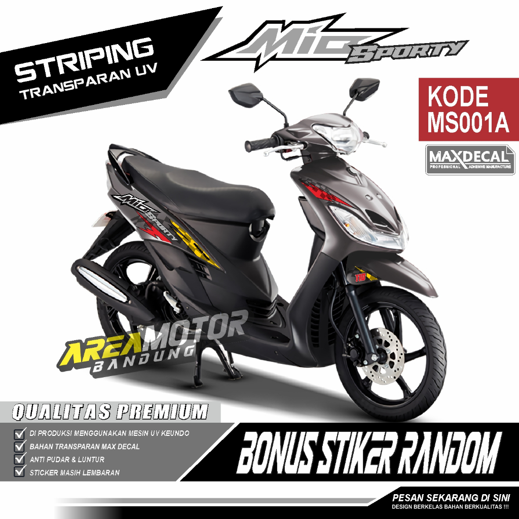 Jual DECAL MIO SPORTY/MIO SMILE Transparan / Sticker MIO SPORTY/MIO ...