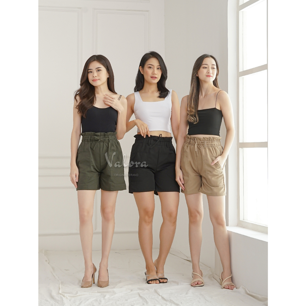 Jual Hot Pants Wanita | Celana Pendek Wanita Hot Pants Move It Highwaist Pinggang Karet Shernie ...