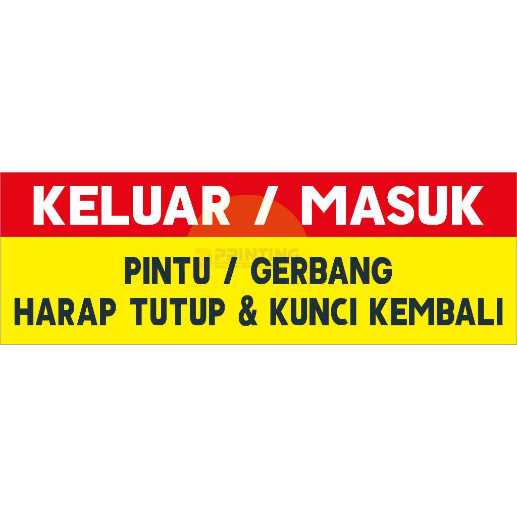 Jual STIKER KELUAR MASUK GERBANG | Shopee Indonesia