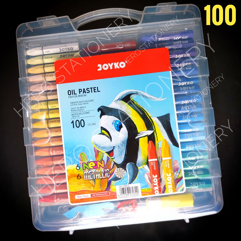 Jual Krayon joyko oil pastel crayon 100 warna OP-100S | Shopee Indonesia