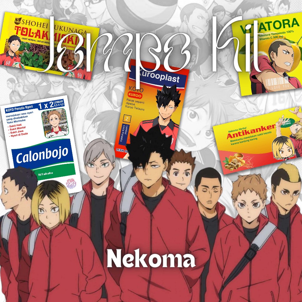 Jual NEKOMA HAIKYUU!! JOMPO KIT // SALONPAS, HANSAPLAST KOYO, TOLAK ...