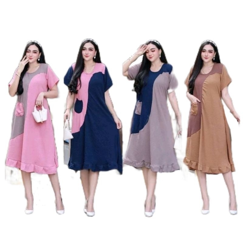 Jual DASTER JENNY CRINKLE PREMIUM KOMBI 2 WARNA MEWAH SUPER CANTIK ...