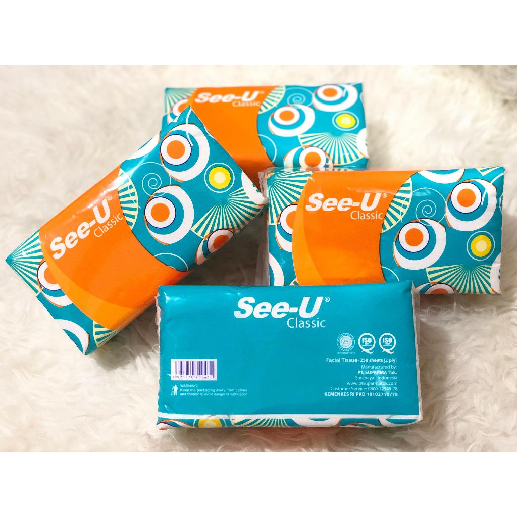 Jual See-U SEEU Tisu Wajah 160 lembar 4 Pack Facial Tissue 160 Sheet ...