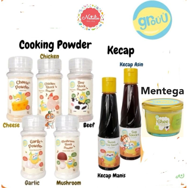 Jual GROUU Cooking Powder 6+month (Kaldu ayam/kaldu sapi, kaldu jamur ...