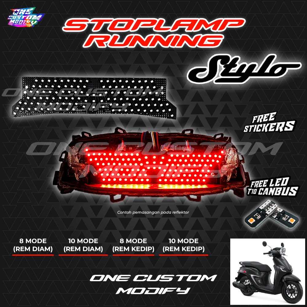 Jual LAMPU REM LED RUNNING STYLO STOPLAMP CUSTOM 8 & 10 MODE LAMPU ...