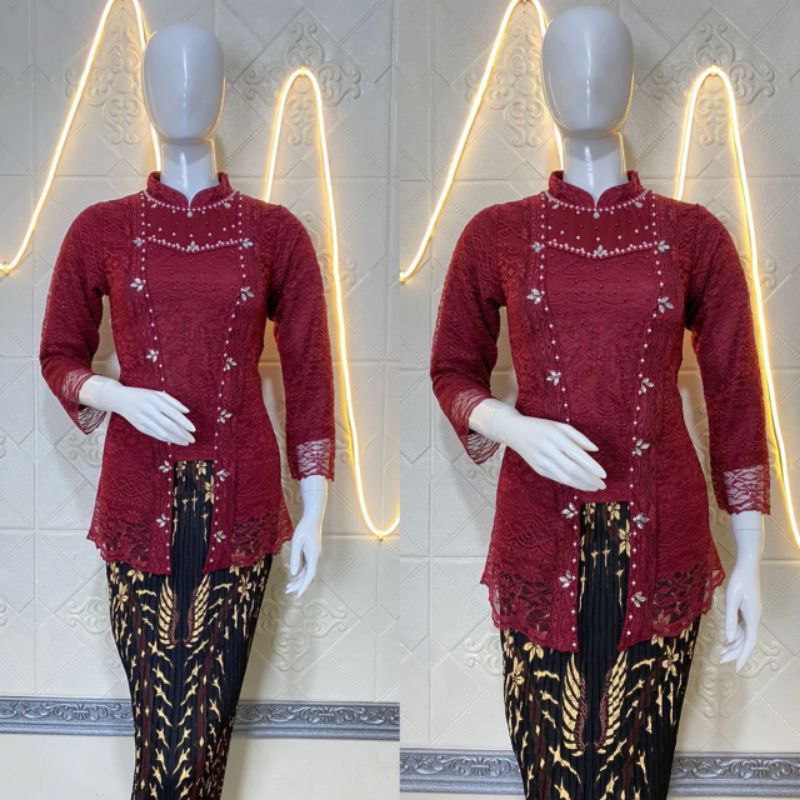 Jual kebaya kutu baru sanghai premium/kebaya pesta/kebaya wisuda/kebaya modern/model terbaru ...