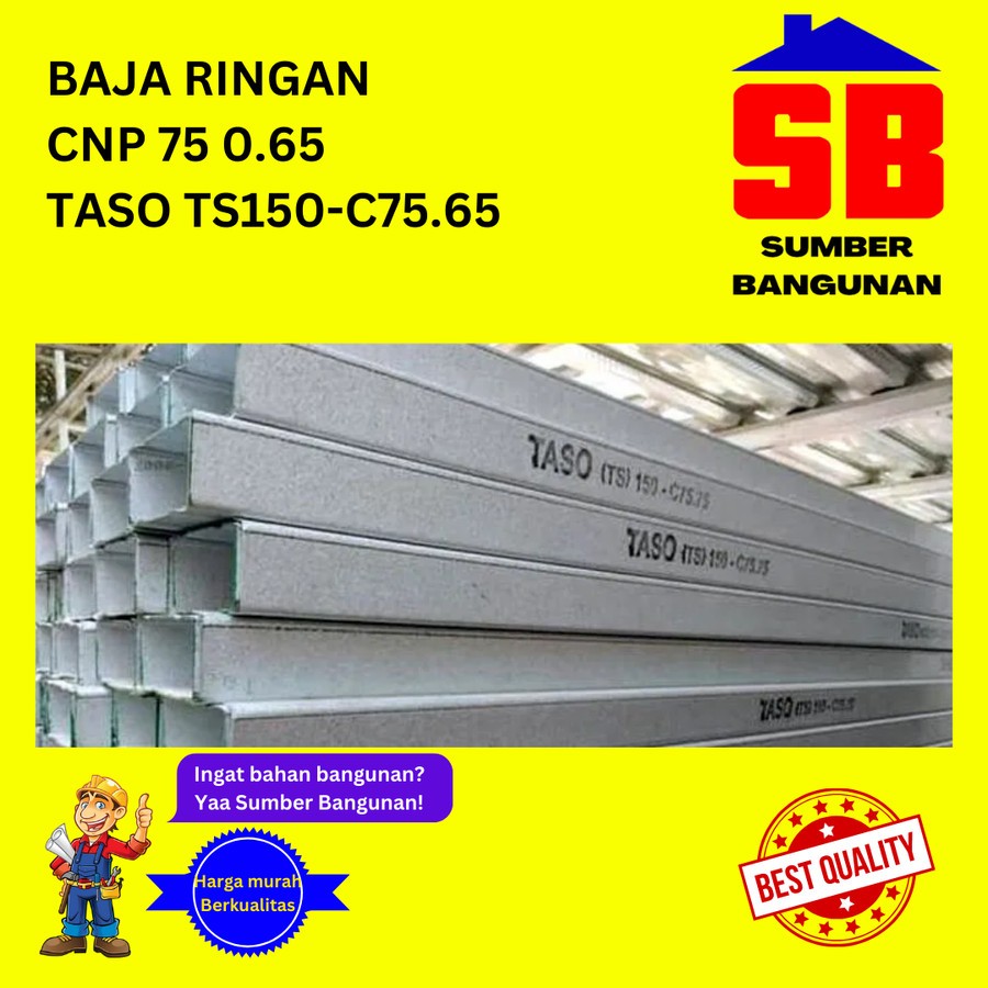 Jual BAJA RINGAN TASO C75 0.65 0,65 ASLI FULL SNI CNP 75 KANAL C CANAL | Shopee Indonesia