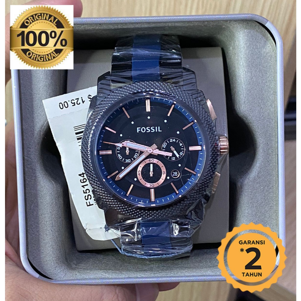 Jual FS5164 Machinee Two Tone Black Dial Original | Shopee Indonesia