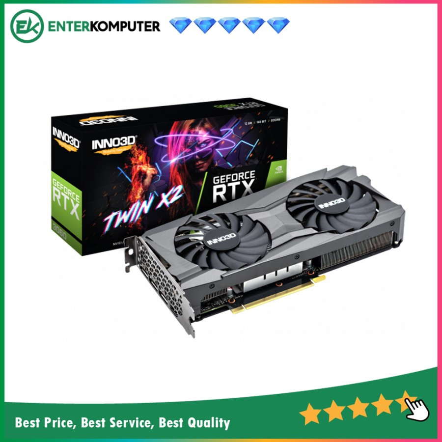 Jual Inno3D GeForce RTX 3060 12GB GDDR6 TWIN X2 - DUAL FAN | Shopee Indonesia