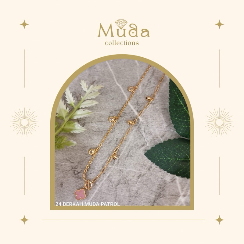 Jual Gelang Kaki Dewasa Model Bunga Pink Variasi Rantai Kadar 375/8k ...