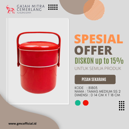 Jual TAMAS MEDIUM / RANTANG PICNIC KECIL SUSUN 2 | Shopee Indonesia