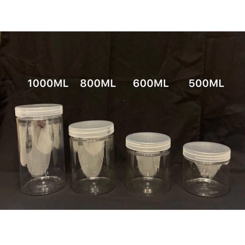 Jual Toples/Jar plastik tutup bening 100ml, 300ml, 350ml, 500ml, 550ml, 650ml, dan 750ml ...