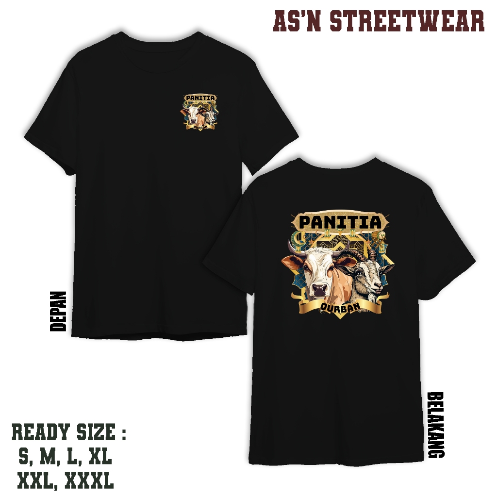 Jual KAOS DEWASA - KAOS SABLON PRINT PANITIA QURBAN KAMBING SAPI - KAOS ...