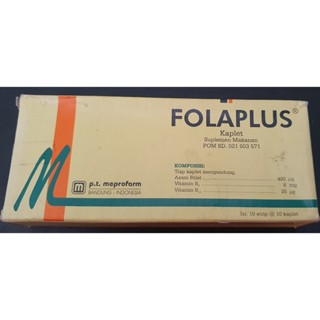 Jual FOLAPLUS Strip 10 Tablet - Suplemen Asam Folat B Kompleks Ibu ...