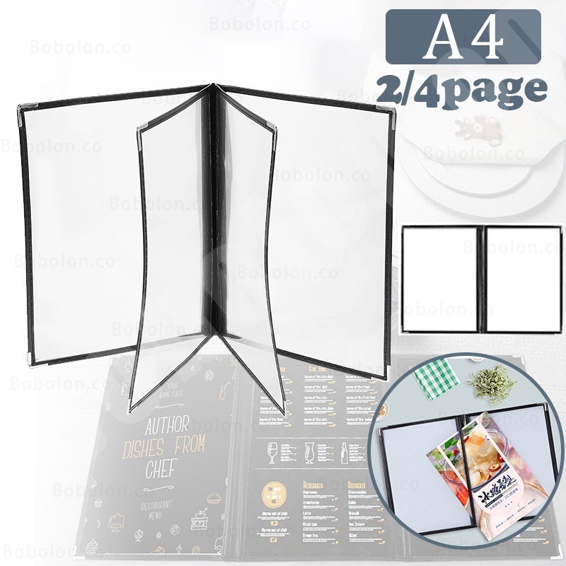 Jual Transparan A4 Buku Menu Restoran Kulit Cover Pelindung Menu Cover ...