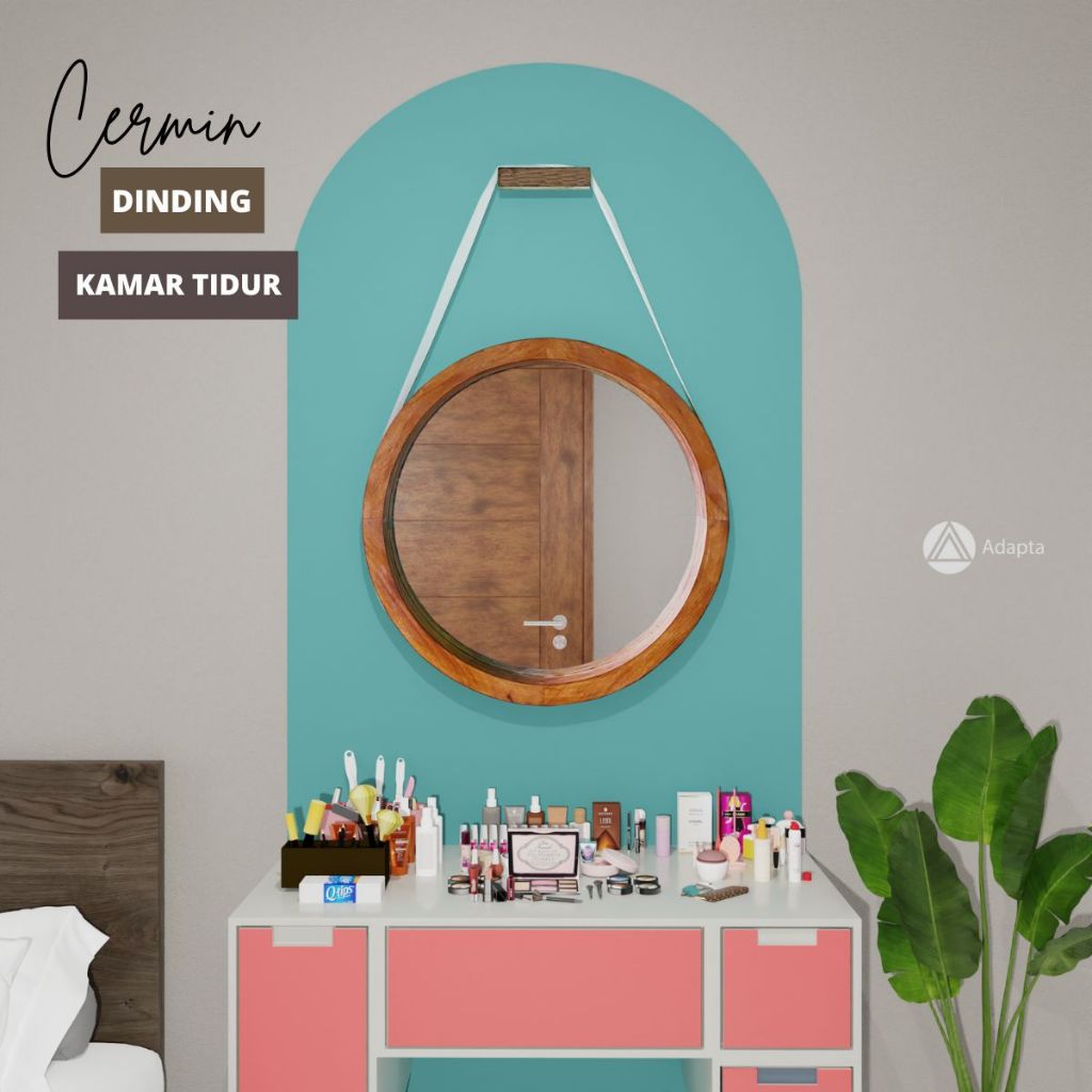Jual Cermin Dinding Bulat Aestetic Diameter 60 Cm – Cermin Dinding ...