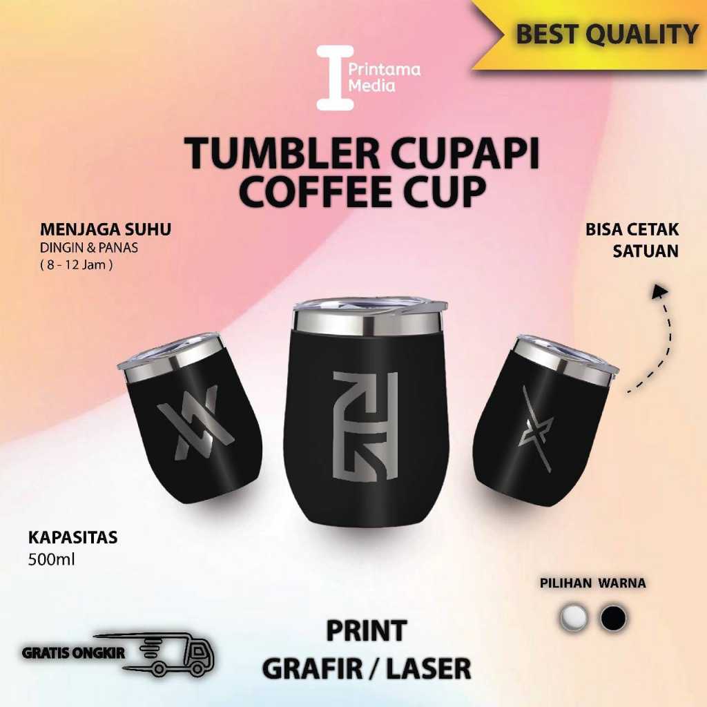 Jual Coffee Stainless Mug Cupapi Custom Gelas Kopi Laser Grafir ...