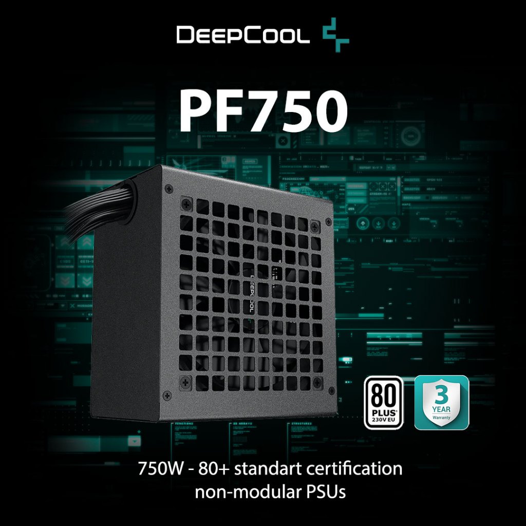 Jual Deepcool Power Supply PF750 (Flat Cable) 750W 80 PLUS | Shopee ...