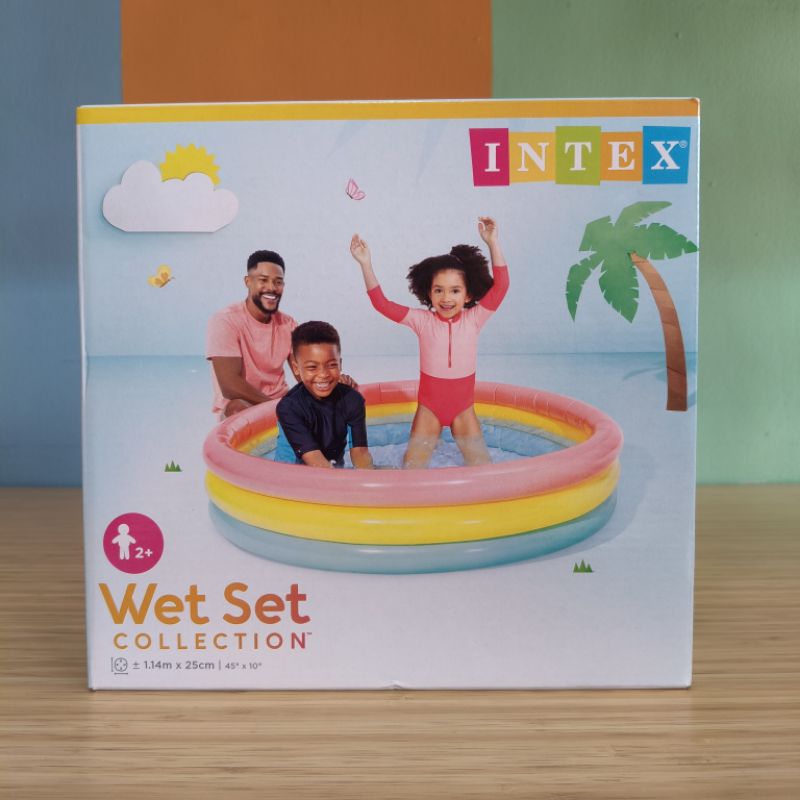 Jual INTEX Wet Set Collection Rainbow Pool | Kolam Renang Anak | Shopee ...