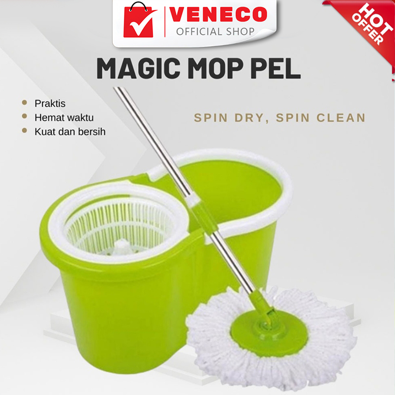 Jual Spin Mop / Super Mop Stainless / Alat Pel Putar/Pengepel Lantai ...
