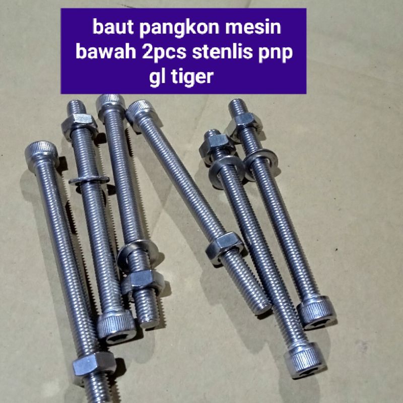 Jual baut pangkon mesin Tiger,gl,cb,MP/baut L stenlist/baut pangko ...