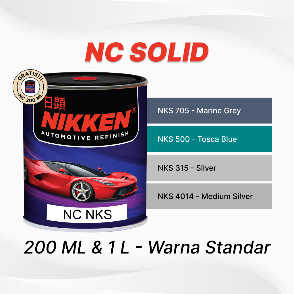 Jual NIKKEN NKS NC Solid Color - Warna Standar - Cat Duco Mobil Motor ...