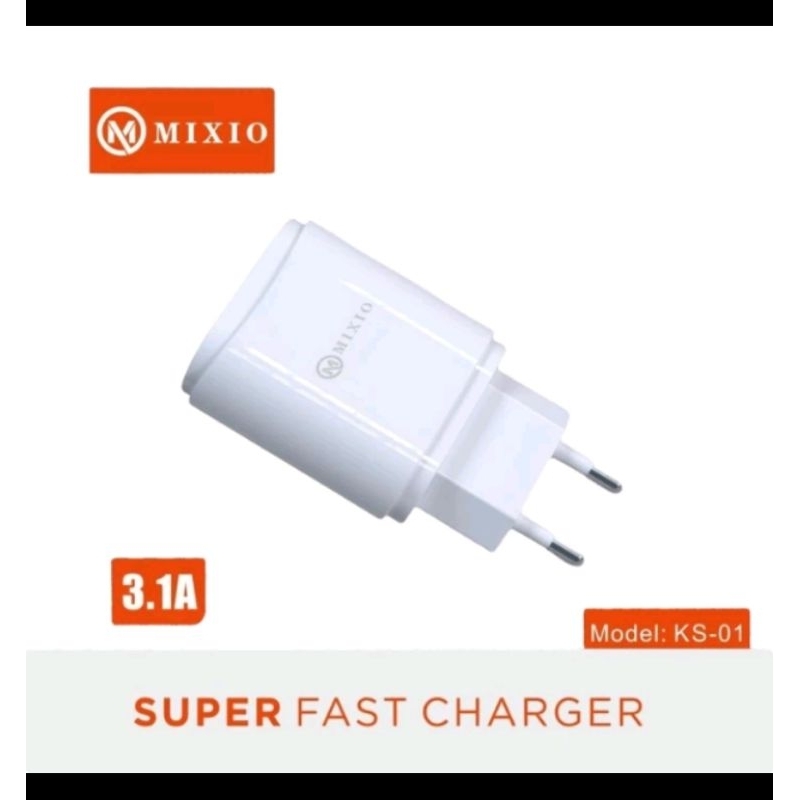 Jual Mixio charger KS-01 Qualcomm 3.0 USB Adaptor Super Fast Charging ...