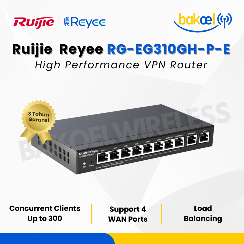 Jual Ruijie RG-EG310GH-P-E Reyee10-Port High Performance Cloud Managed PoE Router | Shopee Indonesia