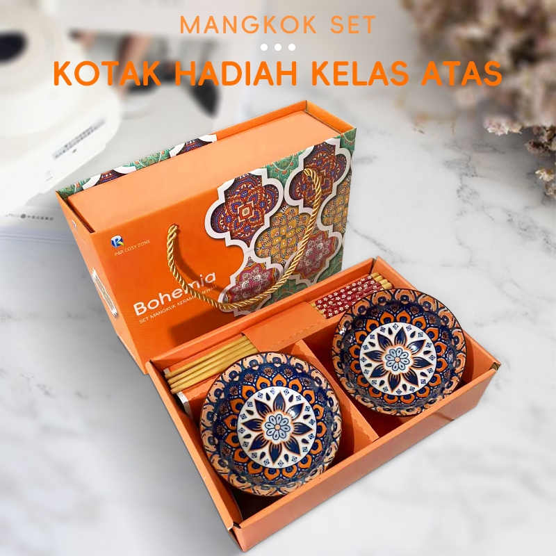 Jual P&R Mangkok set premium peralatan makan porselen / Hadiah ...