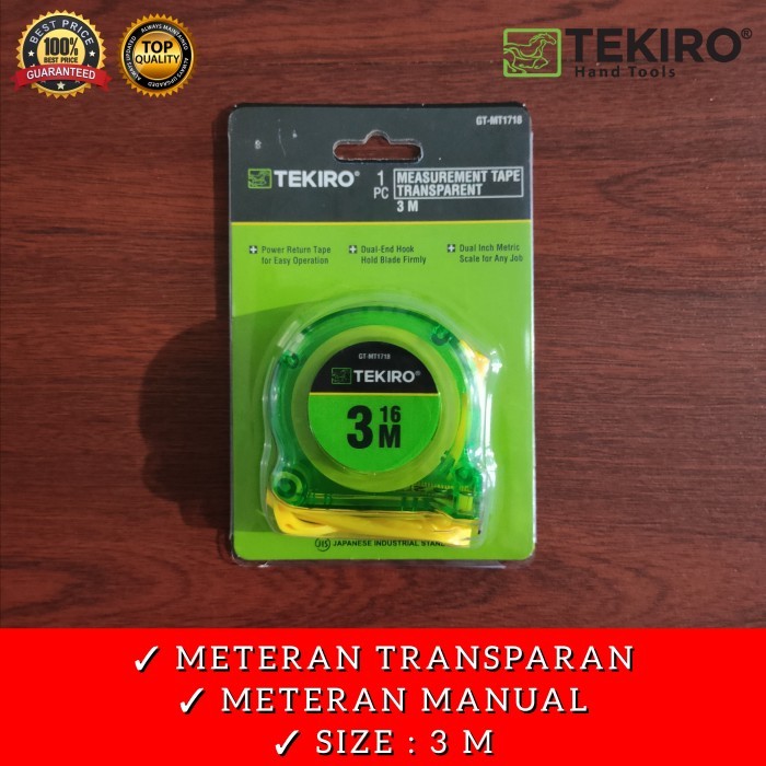 Jual TEKIRO METERAN 3M TRANSPARAN measuring tape 3m transparan TEKIRO ...
