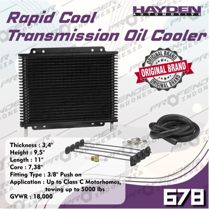 Jual Hayden - 678 - Rapid Cool ATF Transmission Cooler - Pajero ...