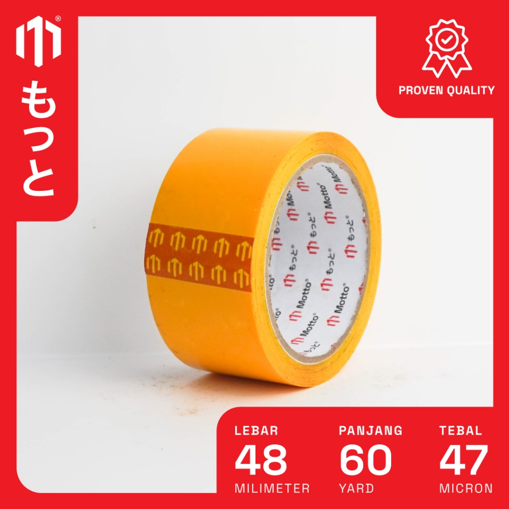 Jual Lakban Warna Kuning 48mm x 60 Yard - 1 Pcs/Roll (Satuan) - Motto ...
