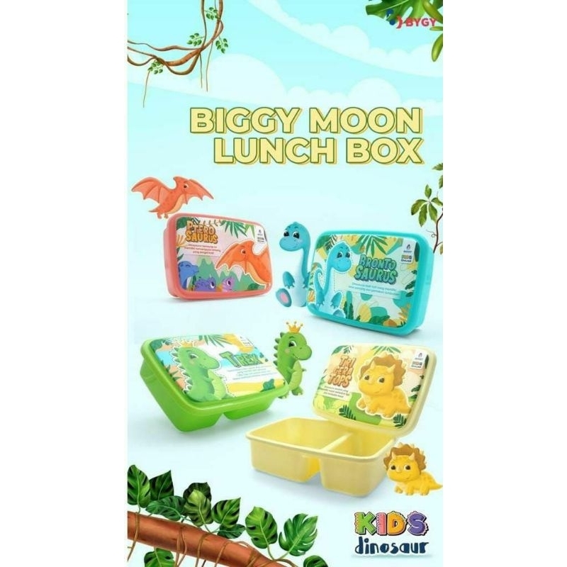 Jual BIGGY MOON LUNCH BOX DINOSAURUS 600 ML | Shopee Indonesia