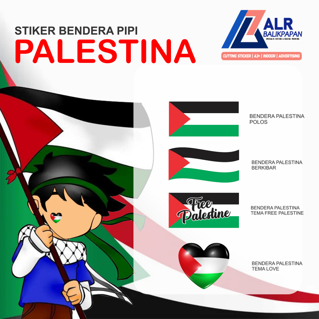 Jual Stiker Sticker Pipi Bendera Palestina Palestine / Tempelan Pipi ...