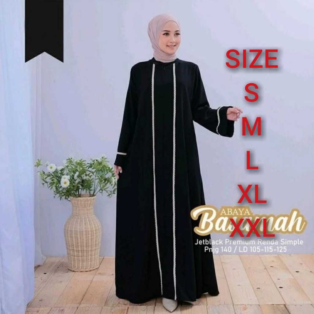 Jual Abaya Hitam arab terbaru 2025 renda putih remaja kekinian dress muslimah terbaru gamis syar ...
