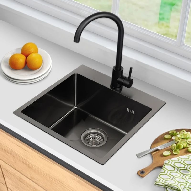 Jual KITCHEN SINK BLACK HITAM 52X43 | Shopee Indonesia