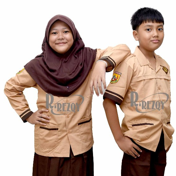 Jual R Rezqy- Baju Pramuka Kemeja Pramuka Siaga Lengan pendek Lengan Panjang Seragam Sekolah Sd ...