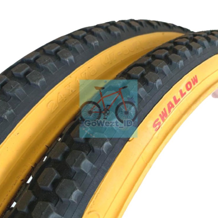 Jual Gaya Ban Luar Sepeda Ukuran 24 x 175 SWALLOW Deli Tire Hitam Coklat Mini MTB ung High ...