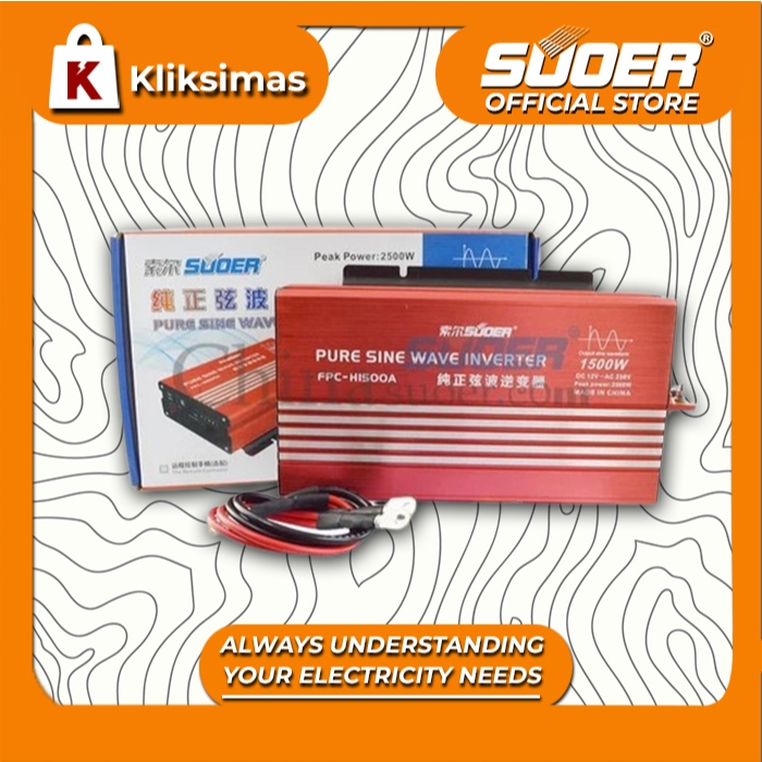 Jual SUOER INVERTER FPC-H 1500 WATT 12 VOLT PURE SINE WAVE | Shopee Indonesia