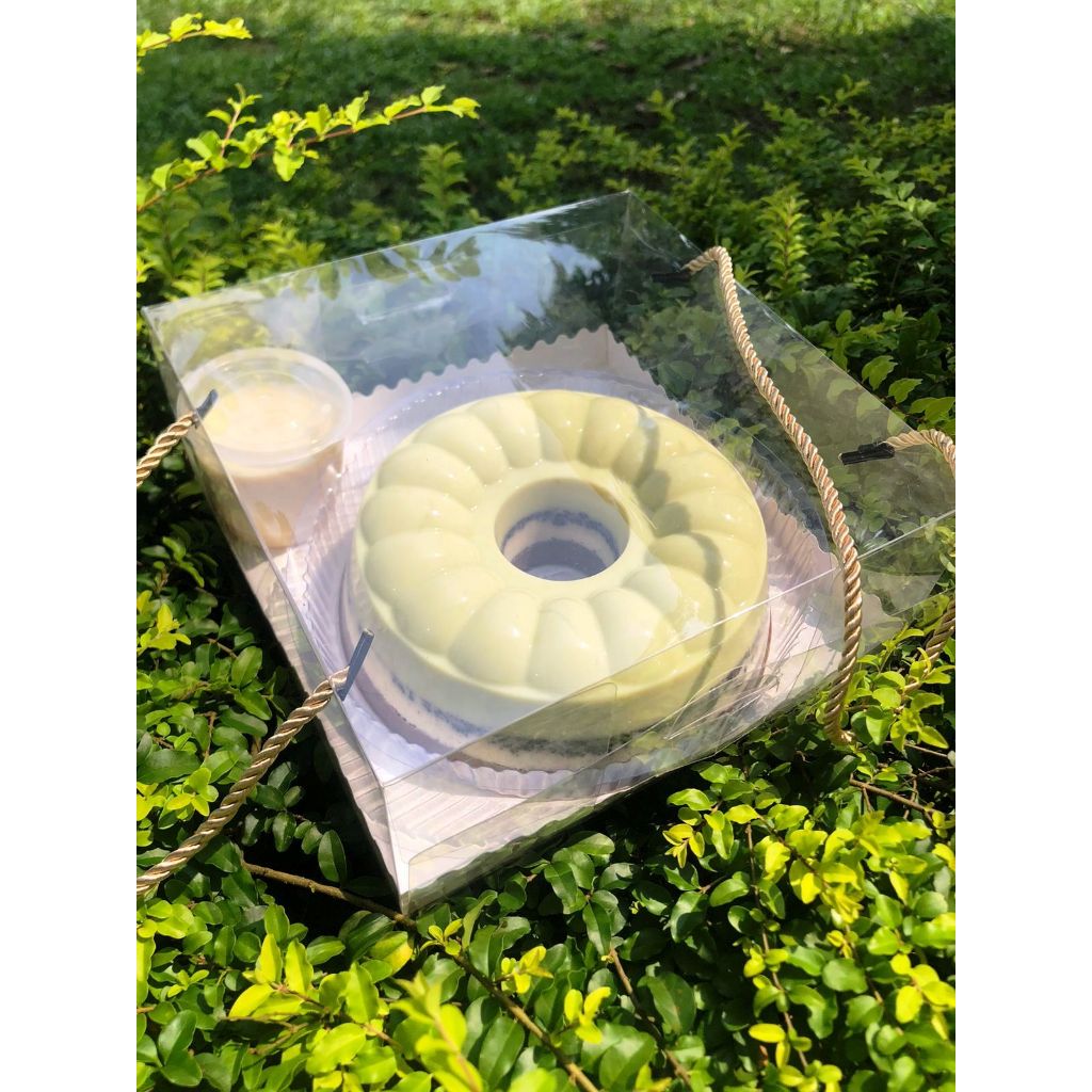 Jual Cake Box Hampers / Kotak Kue Hampers / Pudding Mika Bening Tali ...