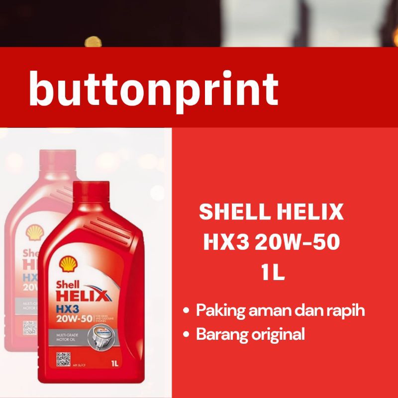 Jual SHELL HELIX HX3 20W-50 1L Untuk Mesin Bensin Dan Diesel | Shopee ...