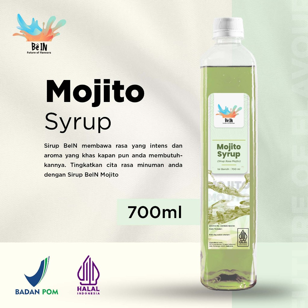 Jual BeIn Mojito Mint Syrup - Sirup Daun Mint Mojito 700ml | Shopee Indonesia