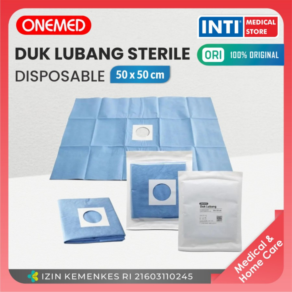 Jual Onemed | Duk Lubang Sterile 50 CM x 50 CM | Duk Lubang Disposable ...