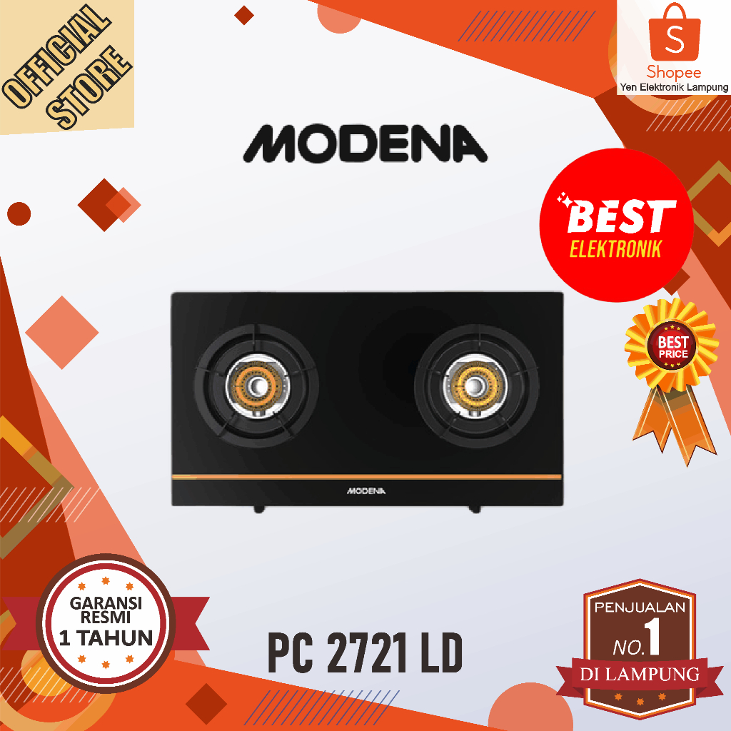 Jual Kompor Gas MODENA PC 2721 LD Cooker Brass Burner Garansi Resmi ...
