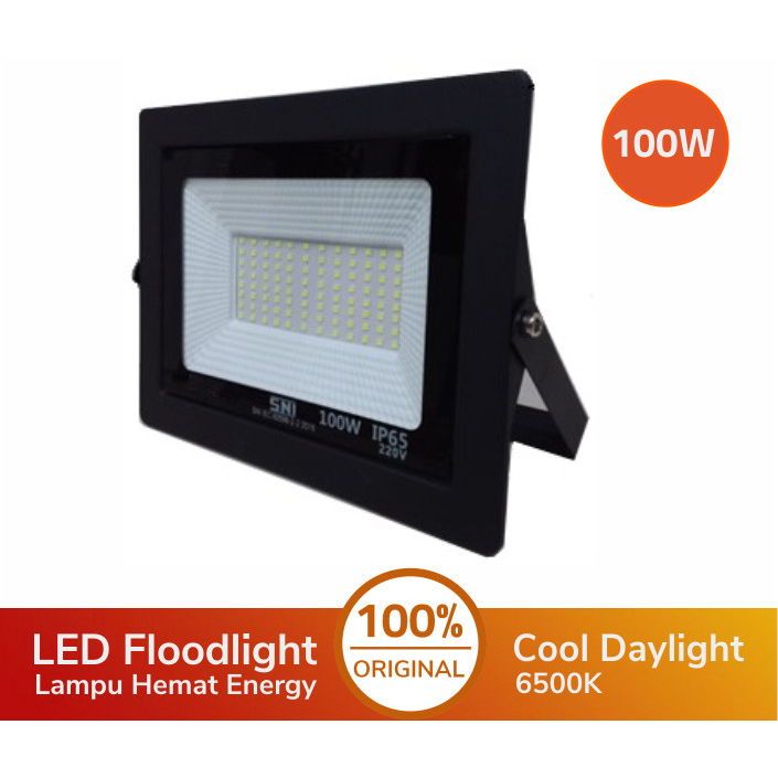 Jual EMICO LAMPU SOROT LED PUTIH 100 WATT LED FLOOD LIGHT LED TEMBAK OUTDOOR | Shopee Indonesia