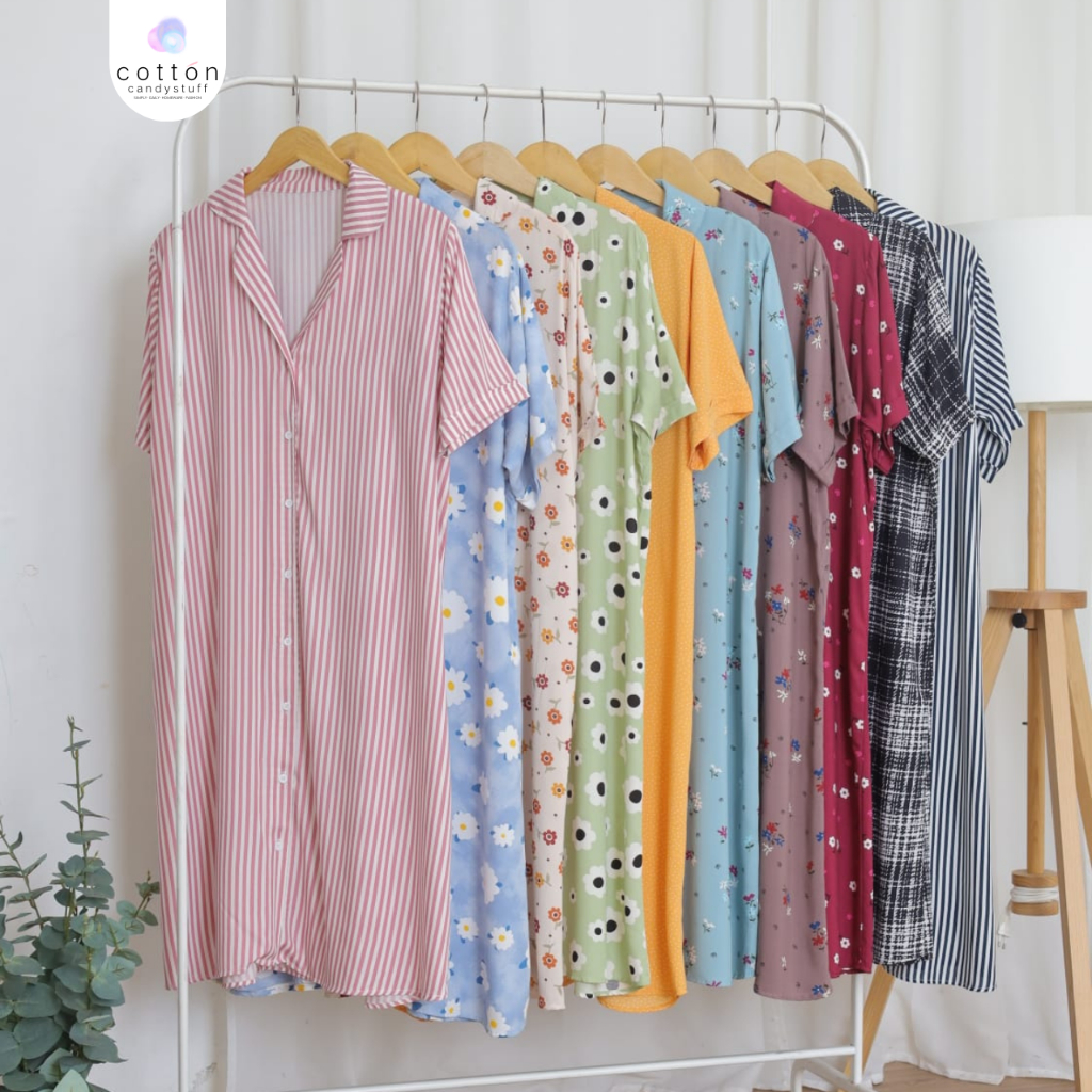 Jual Daster Pendek Izzah Dress Selutut Baju Bumil Busui Rayon All Size ...