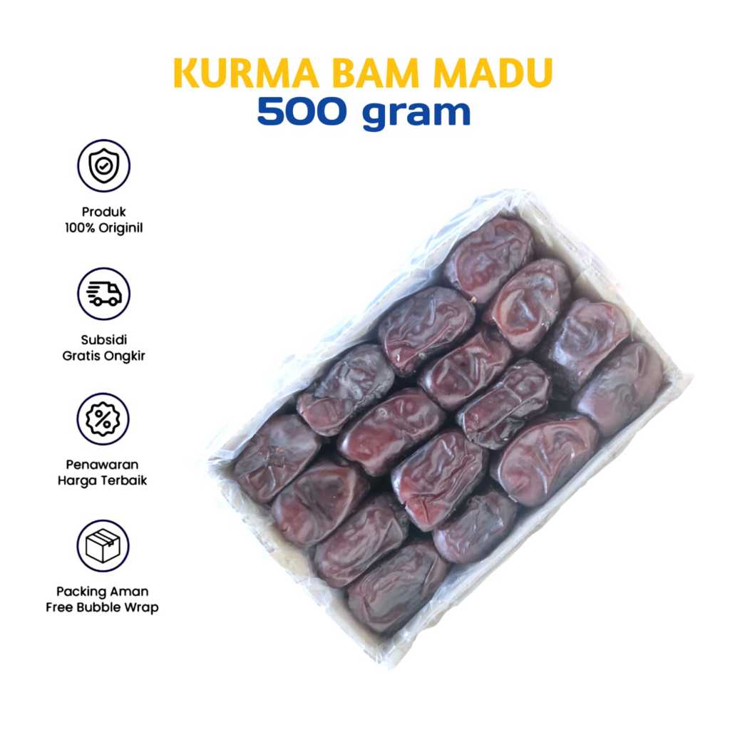 Jual Kurma Madu Bam Premium 500gram I Kurma Anggur Black Diamond ...