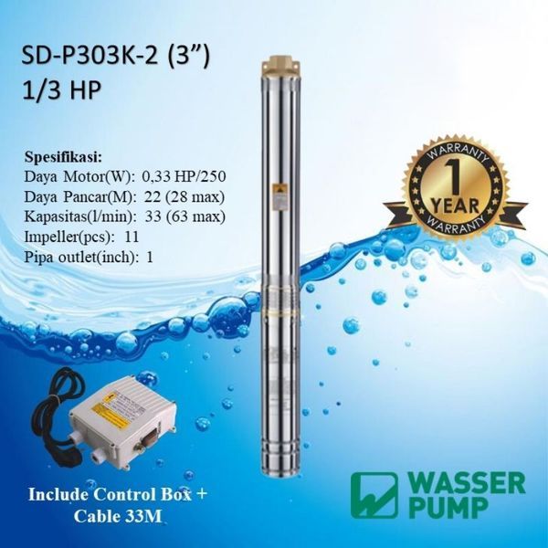 Jual Pompa Sumur Bor/Pompa Satelit/Submersible Pump 3 Inch Merk Wasser ...